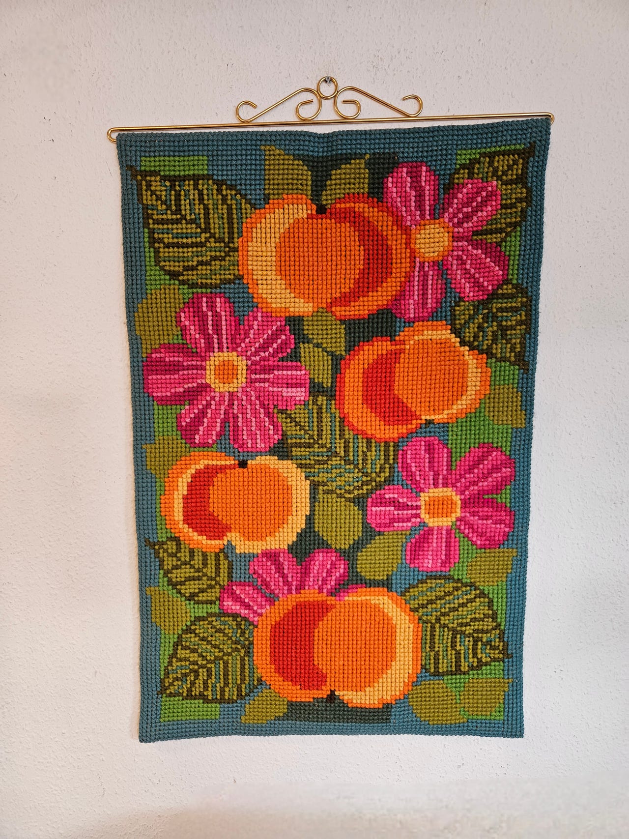 Stort retro broderi fra Sverige | DBA