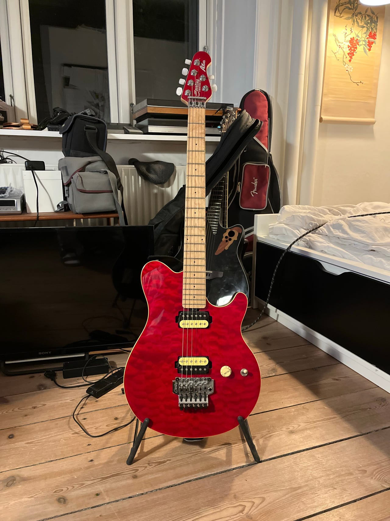 Sterling by Music Man AX40 elektrisk guitar rød | DBA