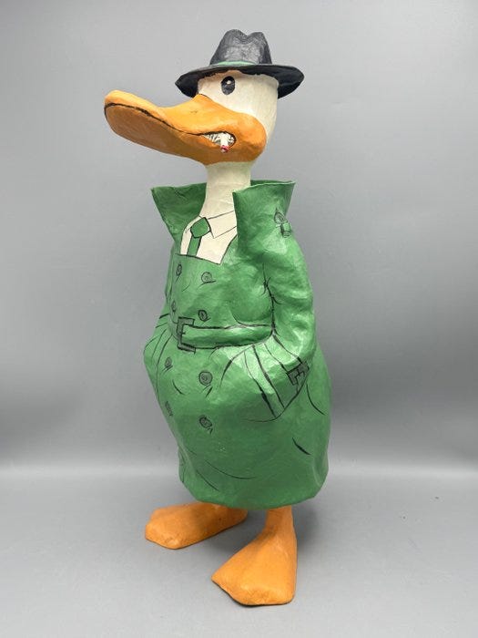 Figur - Grote Donald duck als inspecteur - papier mache | DBA
