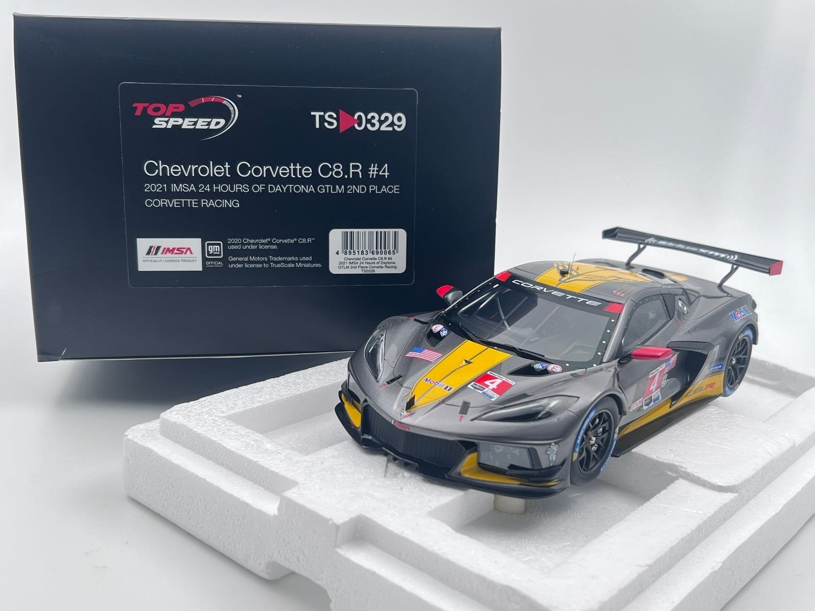 Modelbil, 2021 Chevrolet Corvette C8.R 24h Daytona, skala 1:18 | DBA