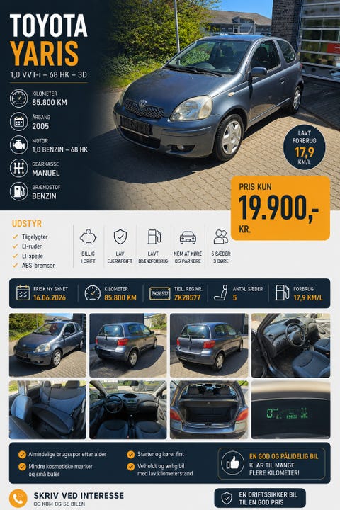 Toyota yaris benzin | Biler | til salg | DBA
