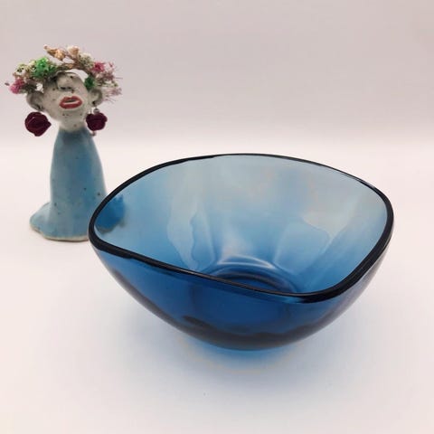 Lille blå Vereco glasskål | DBA
