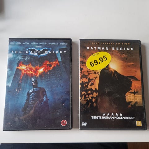 Batman The Dark Knight og Batman Begins DVD film sæt | DBA