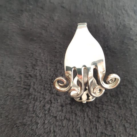 Sølv armbånd lavet af gaffel fra 1930 | DBA