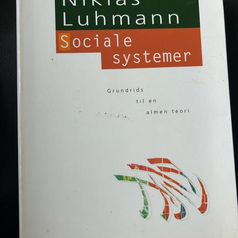Niklas Luhmann Sociale systemer Samfundsfag bog | DBA