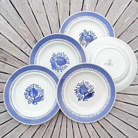 Frokosttallerkner, Tranquebar Rød, Royal Copenhagen. | DBA