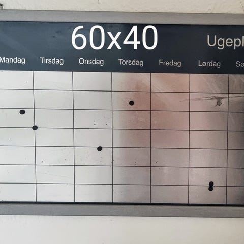 NAGA Ugeplan Tavle med tusch | DBA
