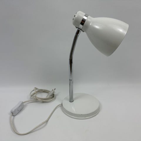 Hvid retro bordlampe (str. 60 cm) | DBA