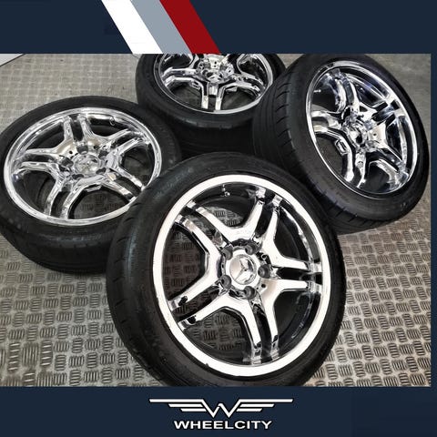 5x112 17" ET52,5 nav 66,6ø Mercedes fælge inkl.TPMS | DBA