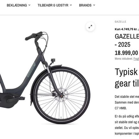 Gazelle Paris 7 el cykel købes | DBA