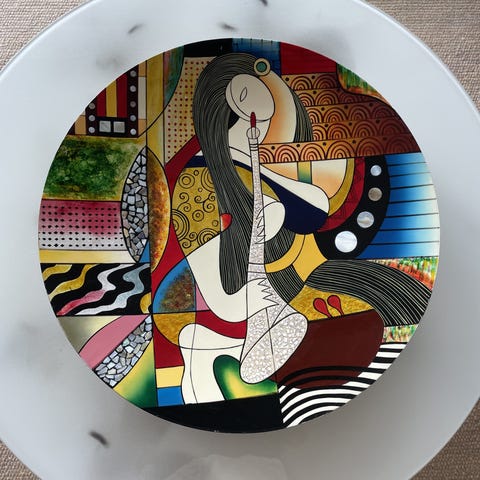 Nils Obel platte med figural motiv | DBA