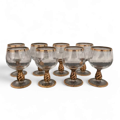 Ida cognacglas med guldkant, Holmegaard | DBA