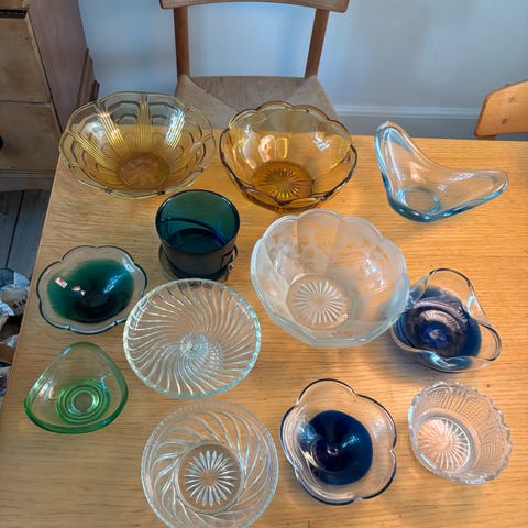 Samling af vintage glas og pokaler med indgraveringer | DBA