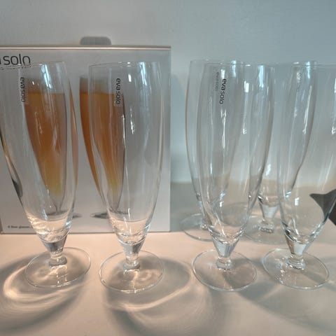 Fem flotte ølglas fra Eva Solo (str. Ø. 7 cm. længde, 23 cm. 5 styk) | DBA