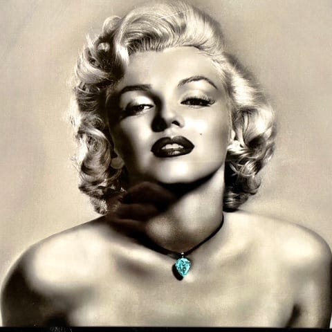 Metalskilt med Marilyn Monroe 60x40cm rigtig pæn stand. | DBA