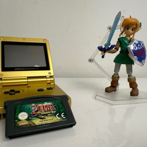 Nintendo - Gameboy Advance SP - GBA GOLD ZELDA LINK (new shell ...