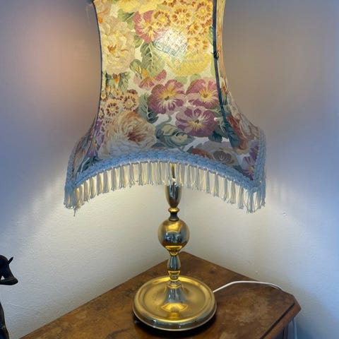 Gammel lampe, onyx og messing | DBA