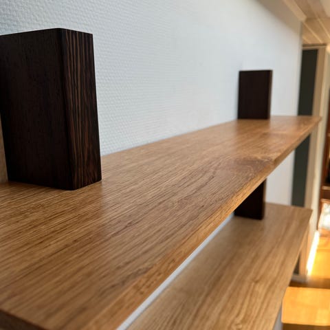 Hylde i massiv egetræ / dobbelt hylde | DBA