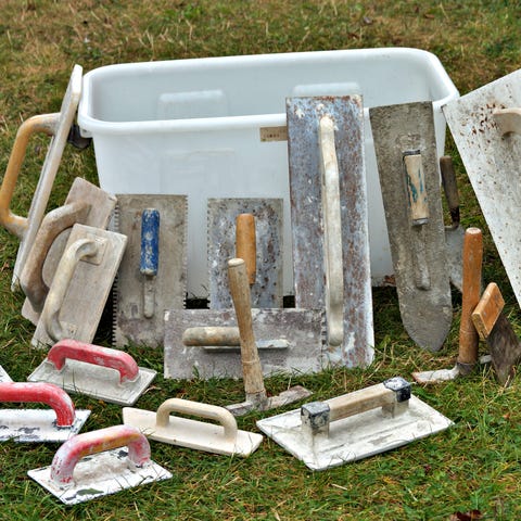 Parti af murerværktøj – murskeer, tandspartler m.m. | DBA