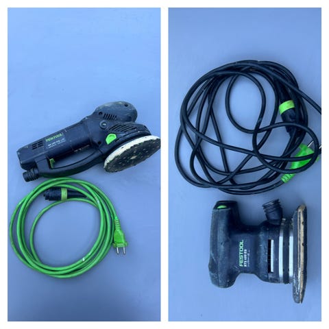 Festool RS 300 EQ med mange slibepapirer | DBA