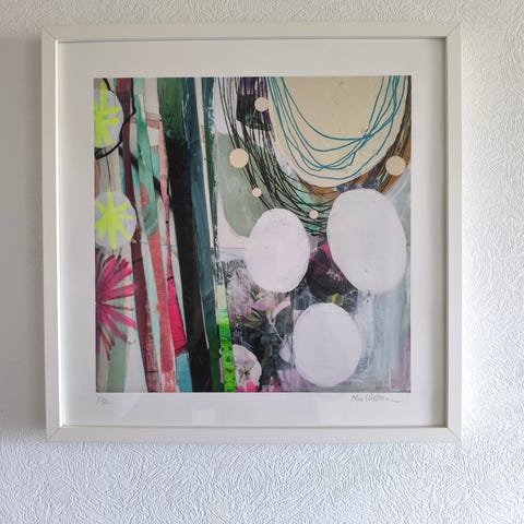 Abstrakt Maleri Farverige Vertikale Strimler | DBA