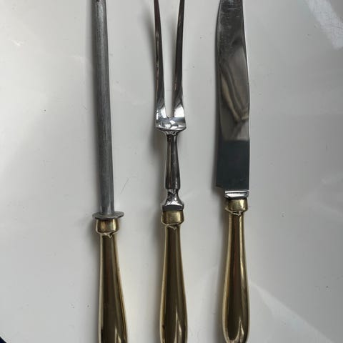 Bestik sæt i metal med ske og gaffel | DBA