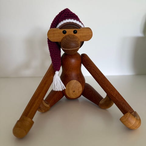 Pynt til Kay Bojesen alm. abe: Nissehue | DBA