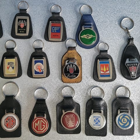 Vintage nøgleringe til britiske biler | DBA