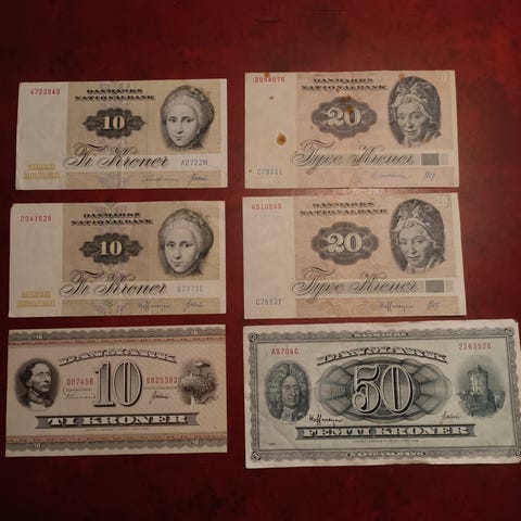Danske pengesedler samling 1952+1972 | DBA