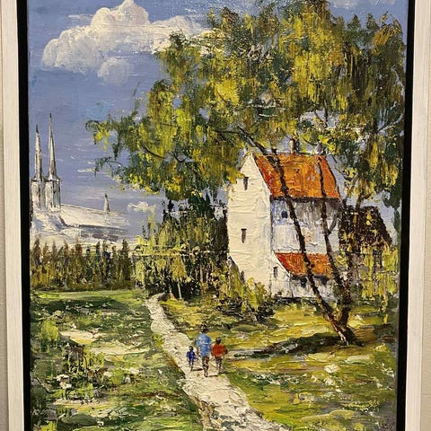 Maleri - Roskilde Indtryk - John W Zh | DBA