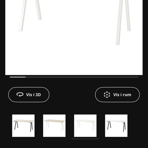 Ikea TROTTEN desk, size 140x80 cm beige/white | DBA