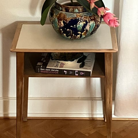 Retro teak sidebord / entrémøbel / sengebord | DBA
