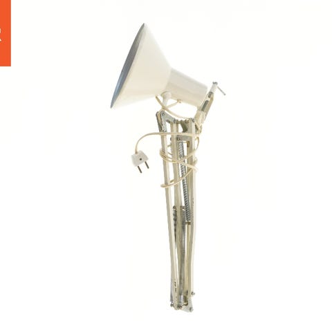 Hvid retro bordlampe (str. 60 cm) | DBA