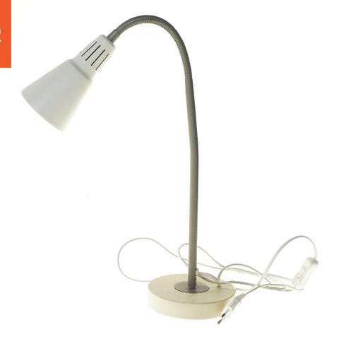 Hvid bordlampe med justerbar arm fra IKEA (str. 51 cm) | DBA