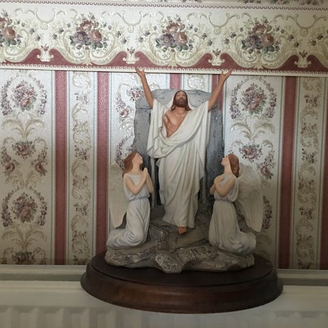 Skulptur - Jason med det gyldne skind - støbt i metal - højde 44 cm | DBA