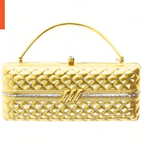 Vintage guld clutch taske (str. 21x16,5 cm) | DBA