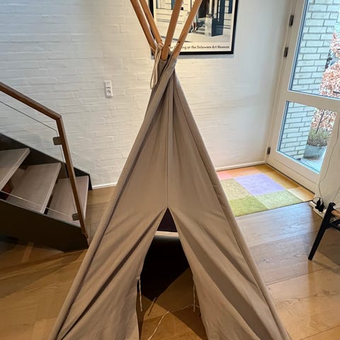 Kids Concept Børnetelt i naturfarvet stof | DBA