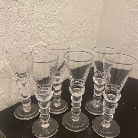 Ida snapseglas med guldkant, Holmegaard | DBA