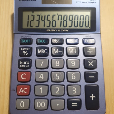 Casio HS-8VER Lommeregner Euro Conversion | DBA