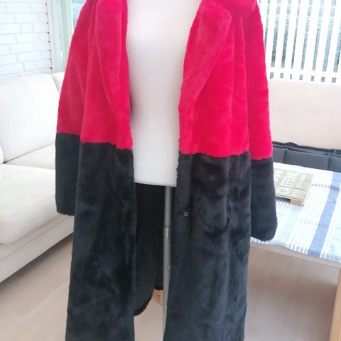 Smuk lang jakke i blå/råhvid tern fra comma str. 46 | DBA