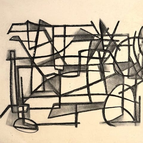 Robert Detheux (1932-2010) - Beau nu féminin allongé ( 1952 ) | DBA