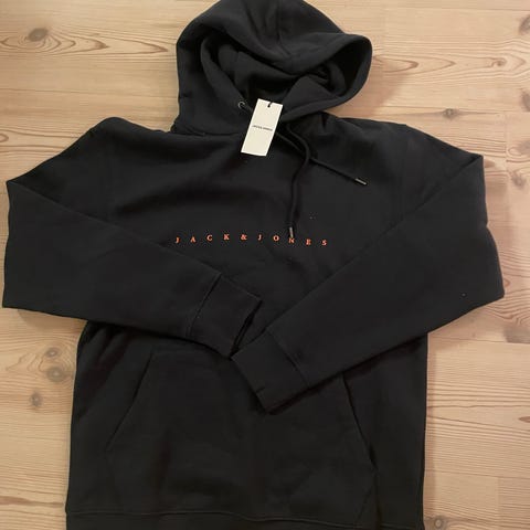 Jack & Jones hoodie gul bomuld L | DBA