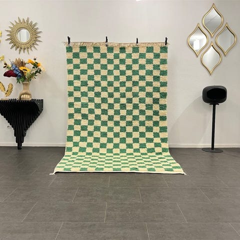 Berber, Håndlavet berbæretæppe - Tæppe - 247 cm - 171 cm - Tyk og blød ...