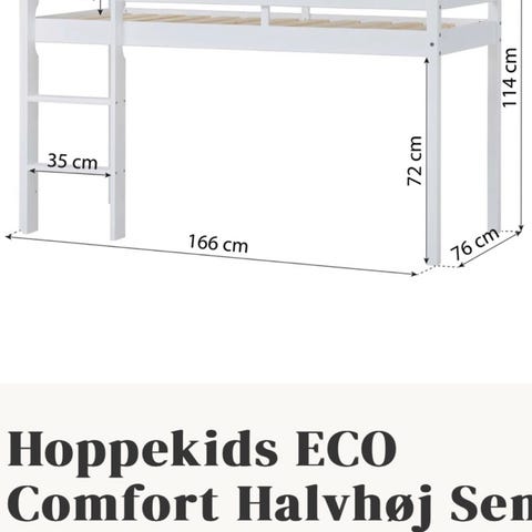 Højseng / Halvhøj seng | DBA