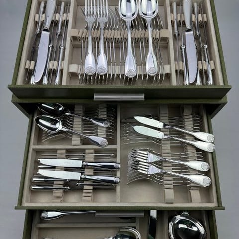 Christofle - Fiskebestik sæt til 12 (24) - Vendome - Forsølvet | DBA