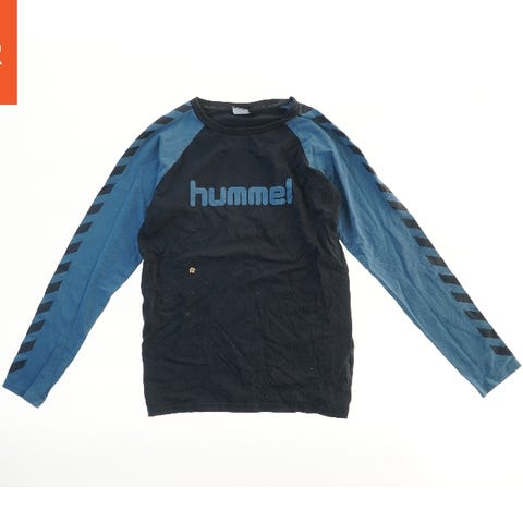 Langærmet træningstrøje med striber fra Hummel (str. 140) | DBA