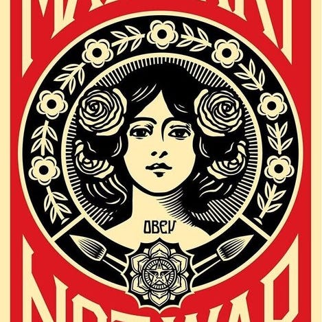Shepard Fairey (OBEY) - "Make Art not War "(2003) Signed Lithograph. | DBA