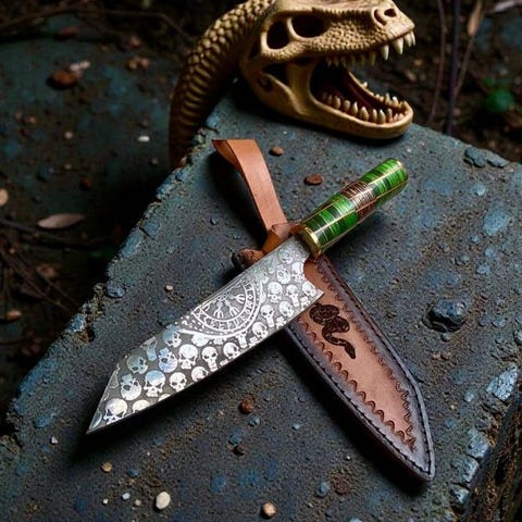 Set of FOUR, Hand-Forged with Old & dual polish Steel, Japanese Style ...