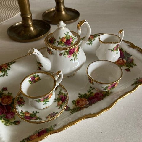 Royal Albert - Tepotte - Provinsblomster - Porcelæn - Alberta rose | DBA