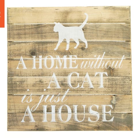 Indretningstavle med kattemotiv fra Lafinesse (str. 30,5x13 cm) | DBA